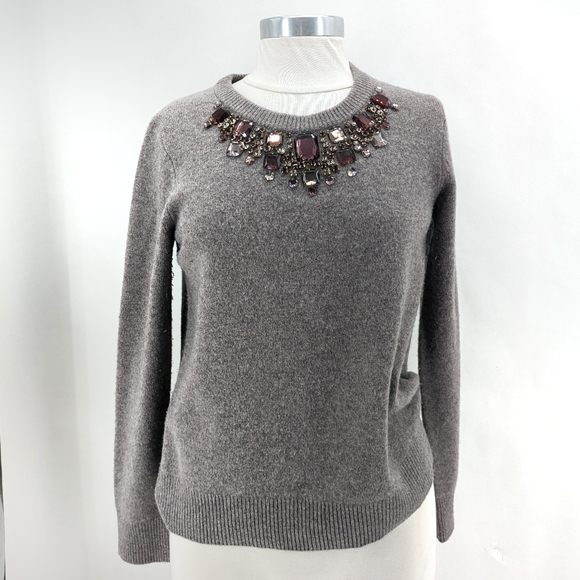 kate spade | Sweaters | Kate Spade Taupe Sweater With Embellishments ...